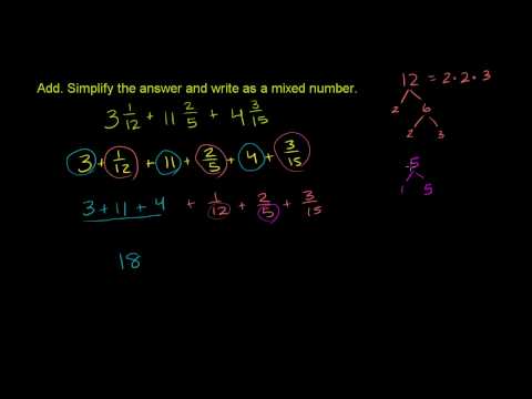 Word Problems - Fractions (addition) (different denominator, with mixed ...